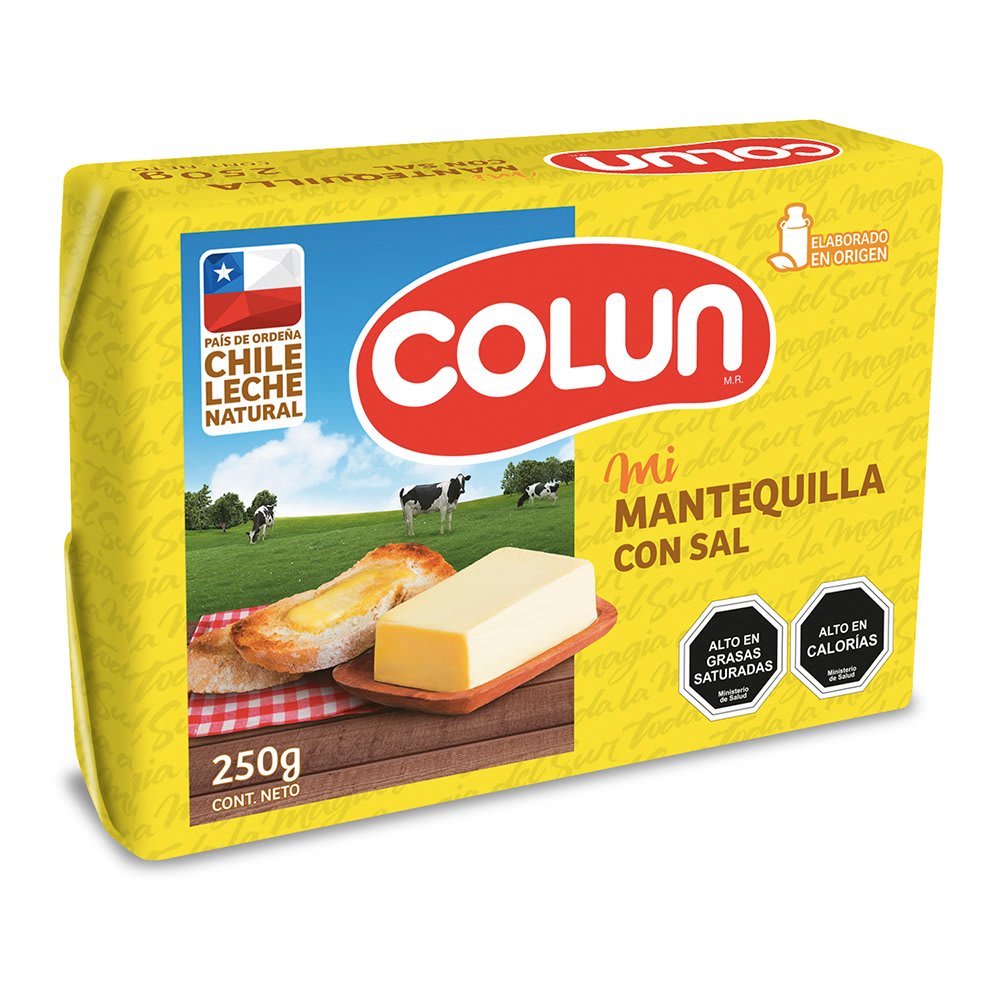 Mantequilla Con Sal 250grs. Colun. | Otarola Reposteria y Cotillon