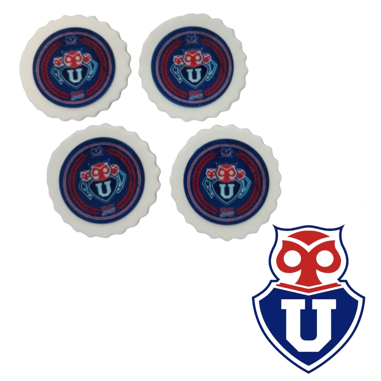 Decoracion de Azucar Universidad de Chile 4 u. | Otarola Reposteria y ...