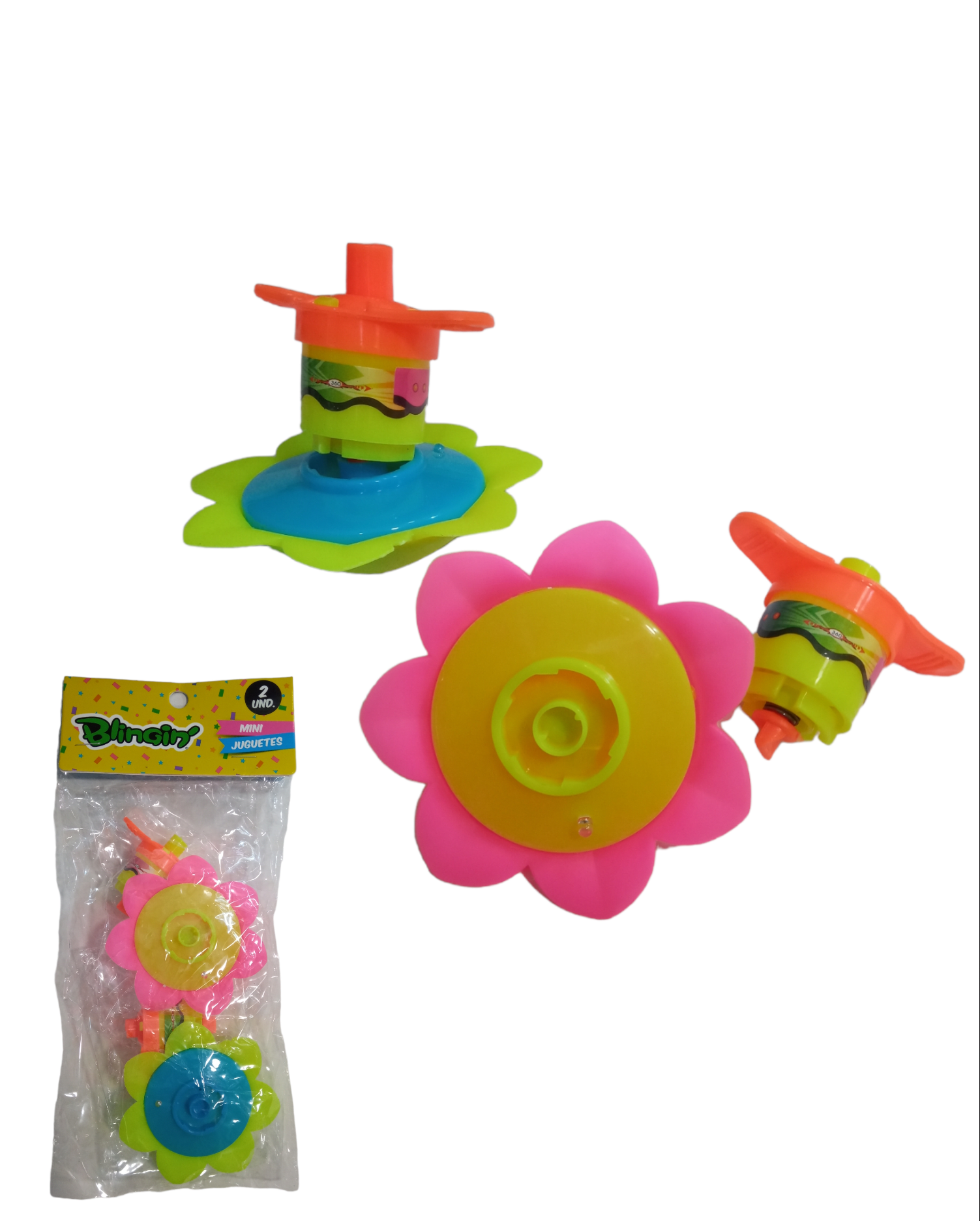 Juguetes Trompo Flor x 2u | Otarola Reposteria y Cotillon
