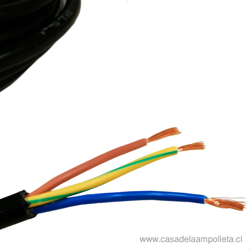 CORDON ELÉCTRICO 1 METRO 3X1MM | Casa de la Ampolleta