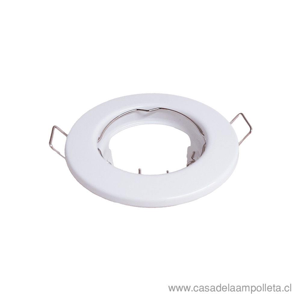 FOCO EMBUTIDO FIJO SIMPLE PARA DICROICO - BLANCO | Casa de la Ampolleta