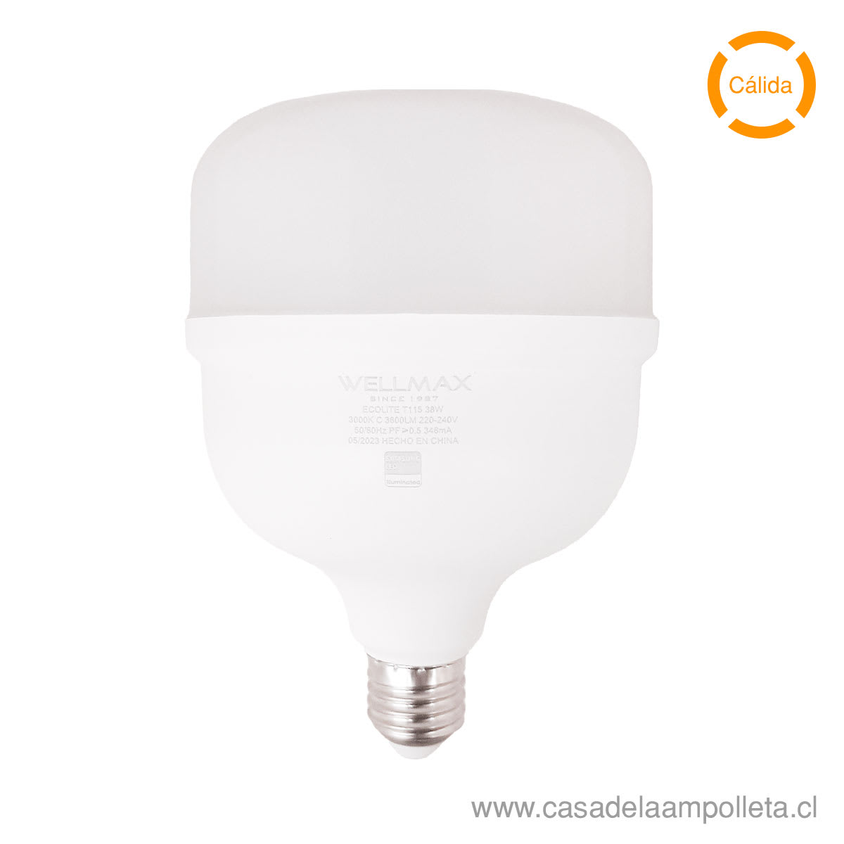 AMPOLLETA LED ALTA POTENCIA 38W E27 - BLANCO CÁLIDO (3000K) | Casa de la Ampolleta