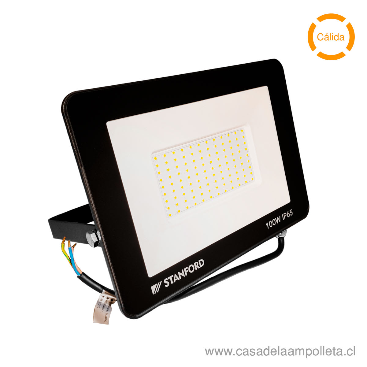 PROYECTOR LED PLANO 100W FL - BLANCO CÁLIDO (3000K) - STANFORD | Casa de la Ampolleta