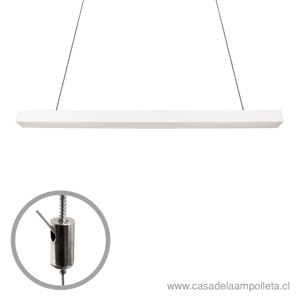 LAMPARA LED LINEAL PENDANT 36W 120CM BLANCO - BLANCO NEUTRO (4000K ...