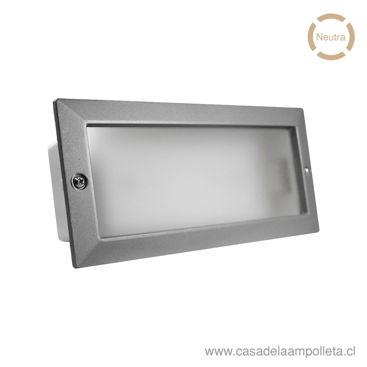 FOCO LED 6W EMBUTIDO PARA MURO/ESCALA GRIS - BLANCO NEUTRO (4000K ...