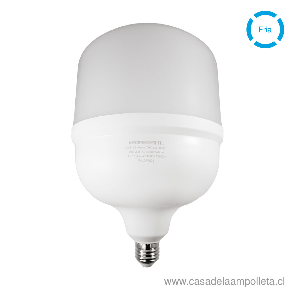 AMPOLLETA LED ALTA POTENCIA 60W E27 - BLANCO FRÍO (6500K) - MEGABRIGHT | Casa de la Ampolleta