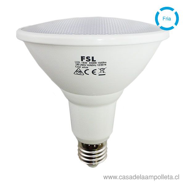 AMPOLLETA LED PAR38 18W - BLANCO FRIO (6500K) | Casa de la Ampolleta