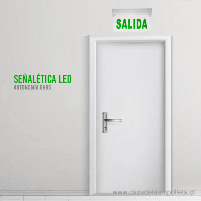 SEÑALETICA CON FLECHA DE SALIDA LED 0.3W | Casa de la Ampolleta