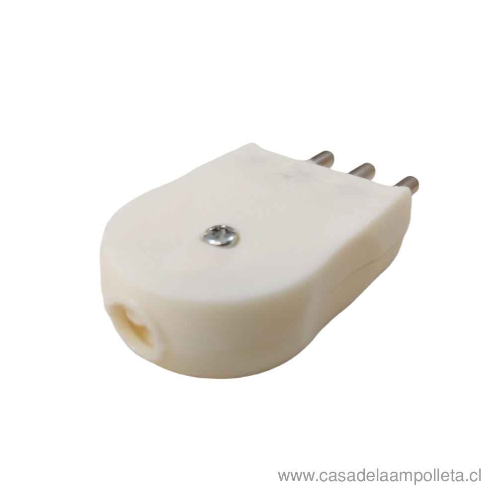 ENCHUFE MACHO CONVERTIBLE CON TIERRA - MARFIL | Casa de la Ampolleta