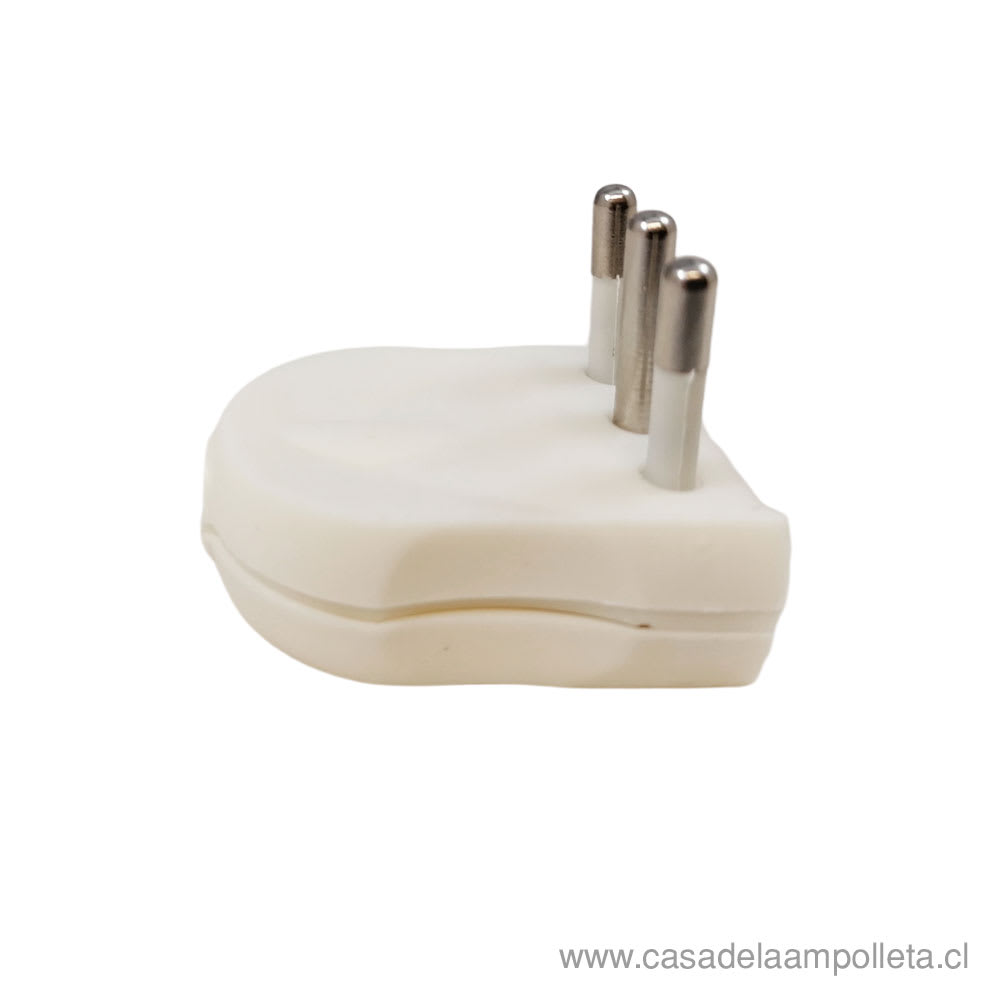 ENCHUFE MACHO CONVERTIBLE CON TIERRA - MARFIL | Casa de la Ampolleta