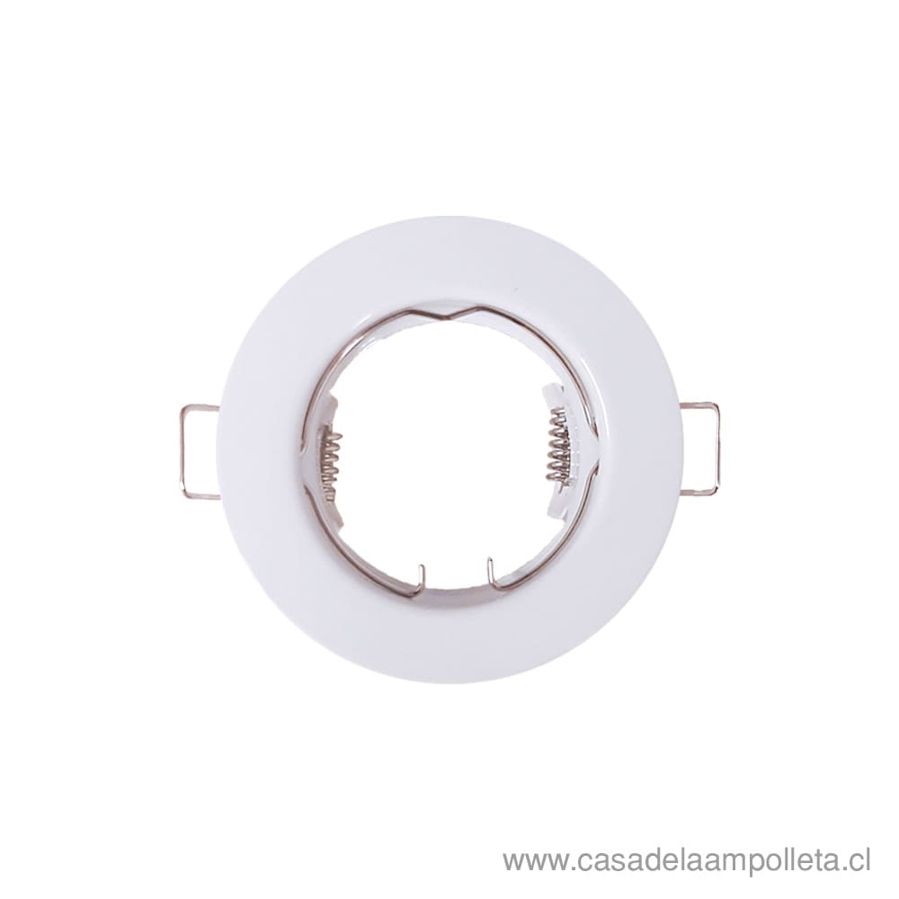FOCO EMBUTIDO FIJO SIMPLE PARA DICROICO - BLANCO | Casa de la Ampolleta