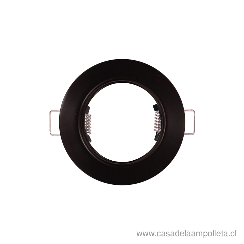 FOCO EMBUTIDO FIJO SIMPLE PARA DICROICO - NEGRO | Casa de la Ampolleta