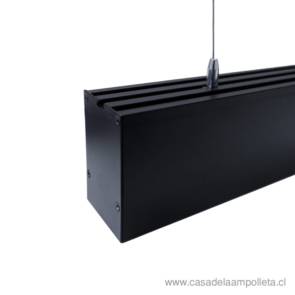 LAMPARA LED LINEAL PENDANT 40W 120CM NEGRO - BLANCO FRÍO (6000K) | Casa ...