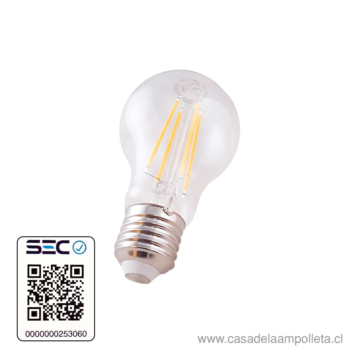 AMPOLLETA LED A60 8W DIMERIZABLE - BLANCO CÁLIDO (3000K) | Casa de la ...