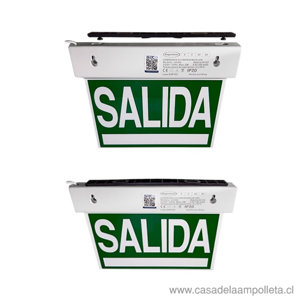 SEÑALETICA DE SALIDA LED - SEGURIMAX | Casa de la Ampolleta