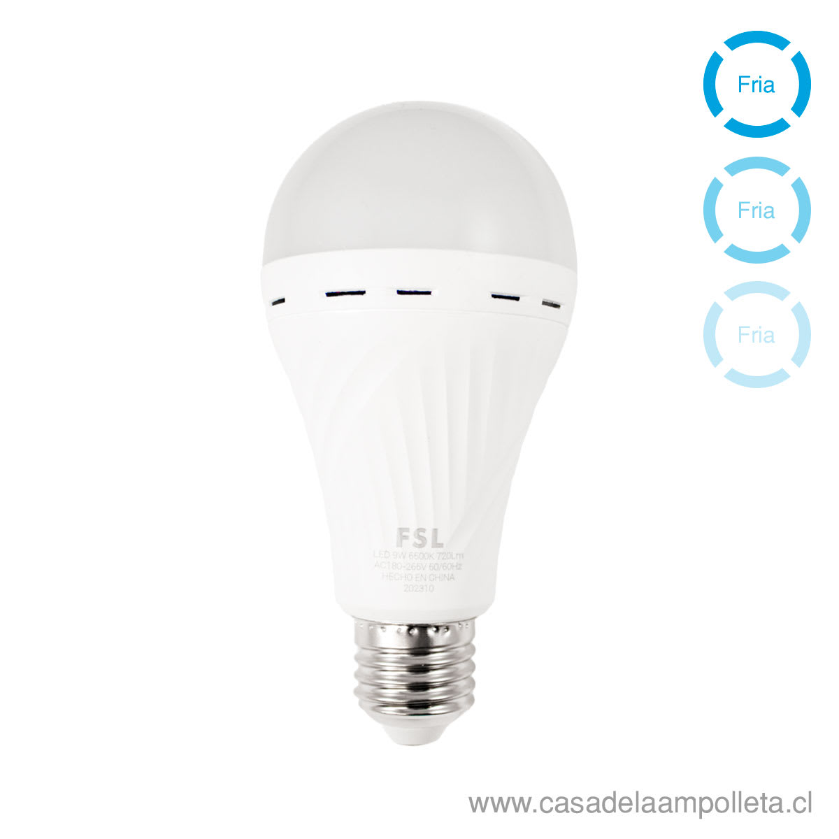 AMPOLLETA LED DE EMERGENCIA 9W - BLANCO FRÍO (6500K) - FSL | Casa de la Ampolleta