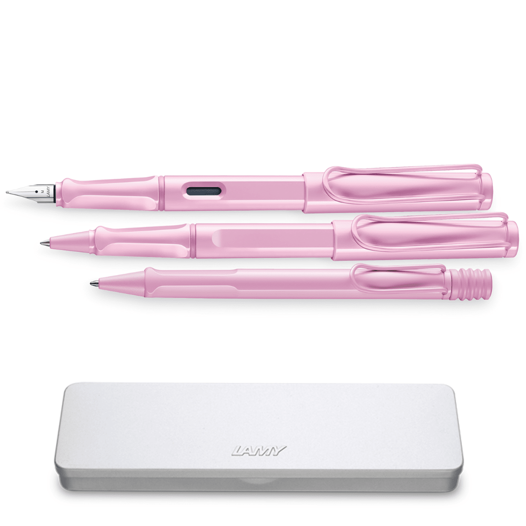 Set Lamy Safari Pluma + Roller + Boligrafo Lightrose | Nueva Lamychile