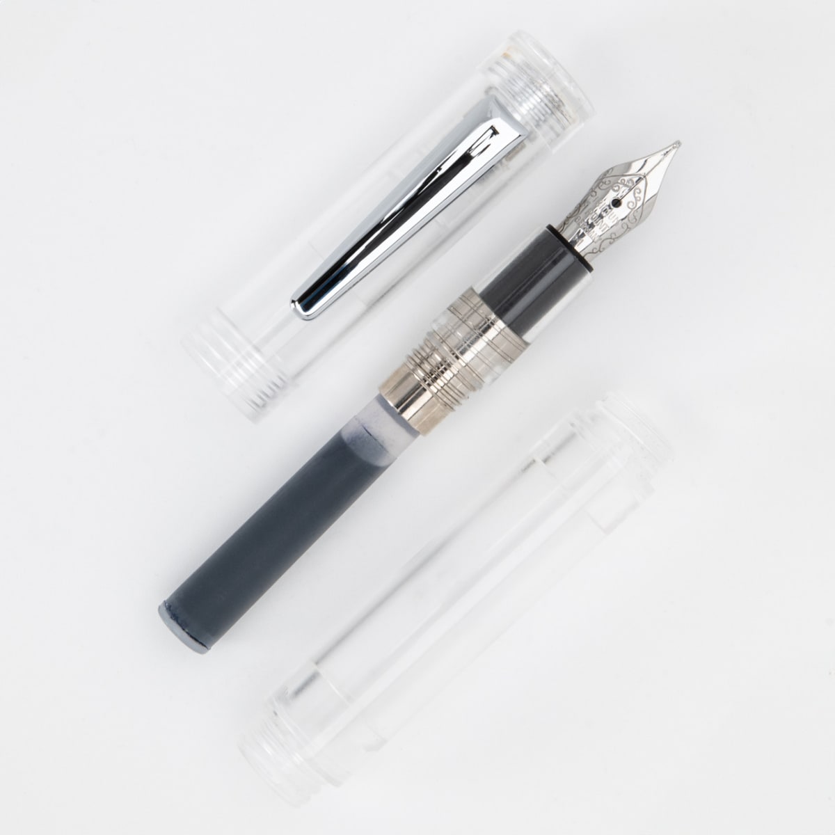 Pluma Monteverde MVP(cartridge, eyedropper), Diamond Clear - M | Pictus