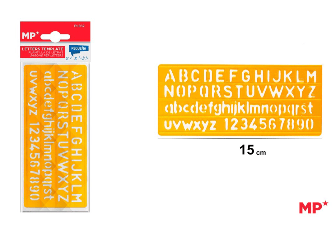 Plantilla De Letras Pequeña Tamaño Mediano Color Variado | Arrow Group ...