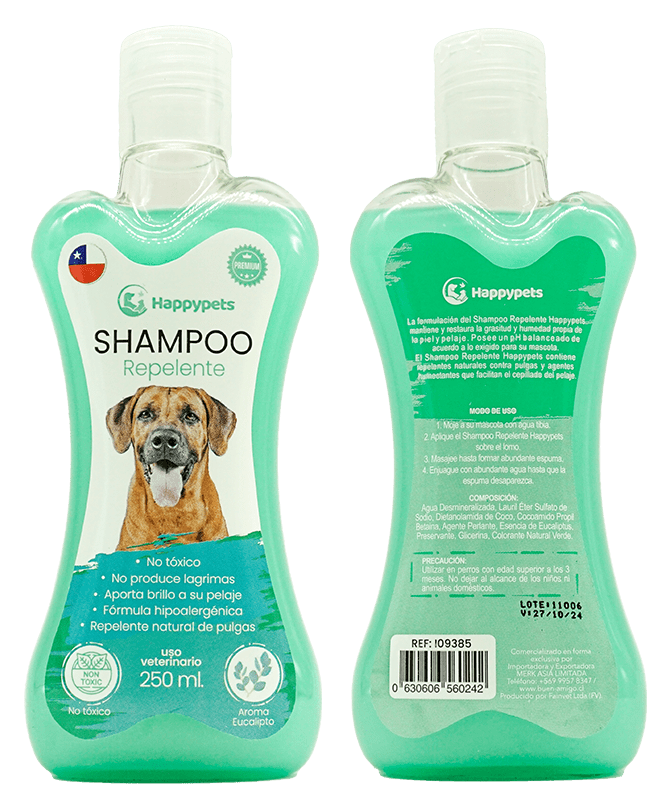 Shampoo Perro Repelente Eucalipto Happypets | Patitas Sur