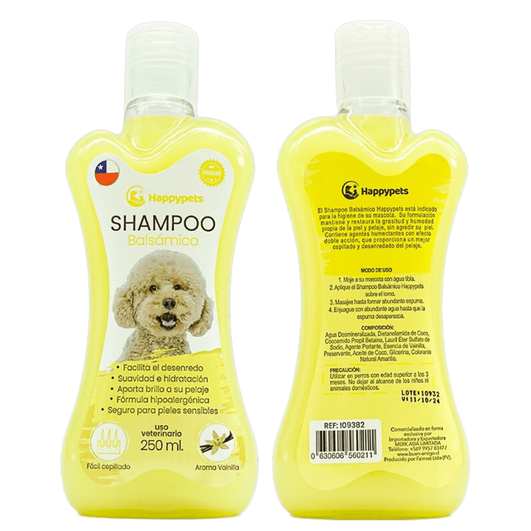 Shampoo Perro Balsámico Vainilla Happypets | Patitas Sur