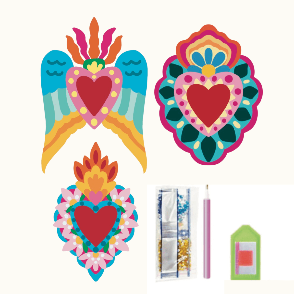 Kit de corazones Pintura con diamantes MATE | DECATALOGO