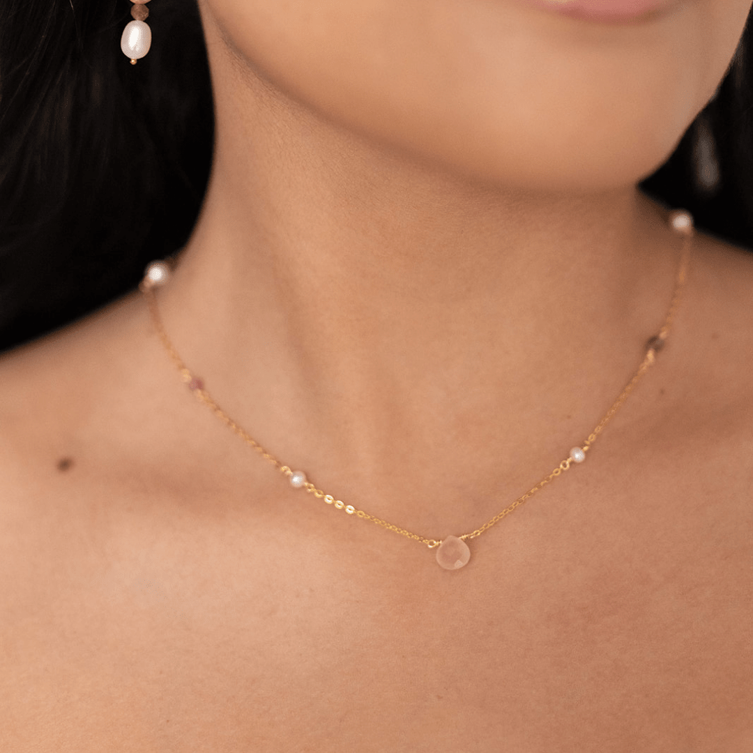 COLLAR ROSE DUST GOLD | DECATALOGO