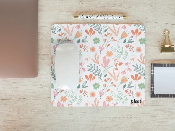 MousePad Floral Blanco - DECATALOGO