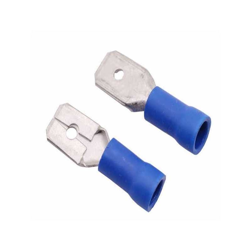 TERMINAL AISLADO FASTON MACHO AZUL 6.3MM (16/14AWG) | Materiales Electricos