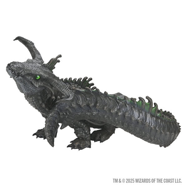 D&D REPLICAS OF THE REALMS: BLACK DRAGON WYRMLING FOAM FIGURE ...