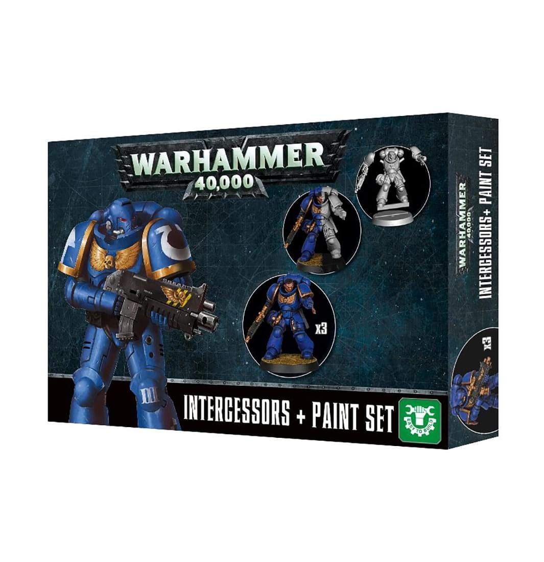 CITADEL PAINT SET: SPACE MARINE PRIMARIS INTERCESSOR + PAINT SET ...