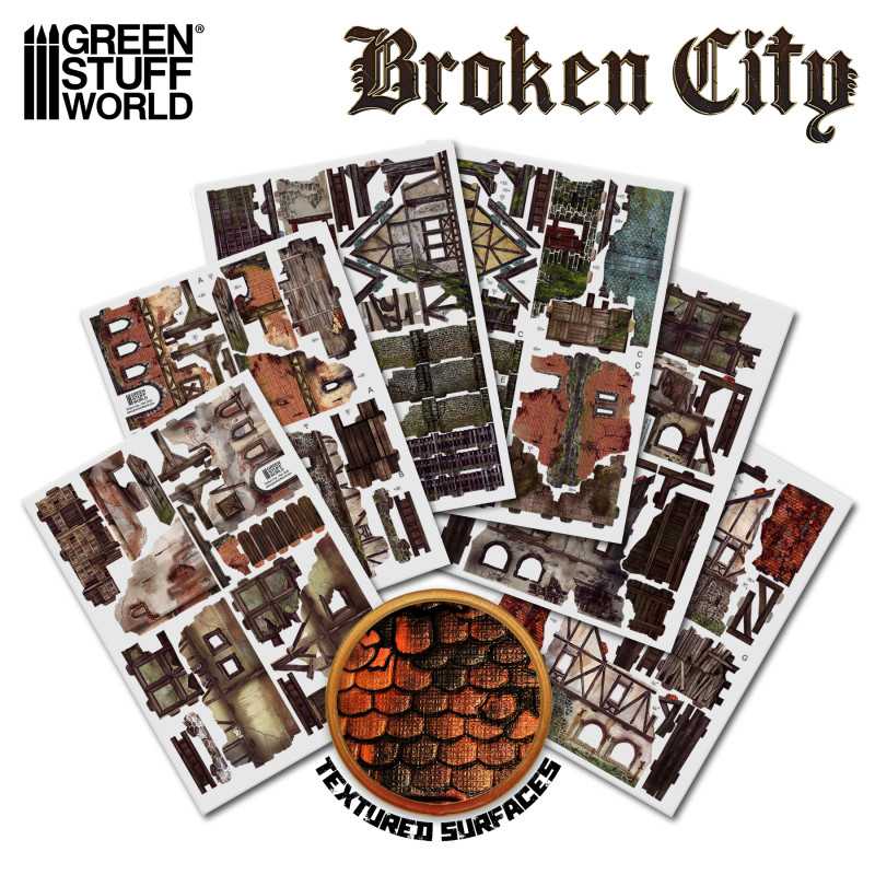 ESCENOGRAFIA CARTON BROKEN CITY / BROKEN CITY CARDBOARD SCENERY | Wargaming.cl