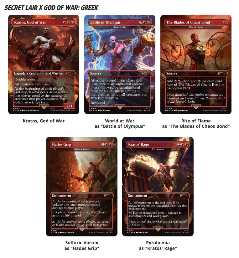 MTG: SECRET LAIR DROP- GOD OF WAR: VENGEANCE- REGULAR | Wargaming.cl