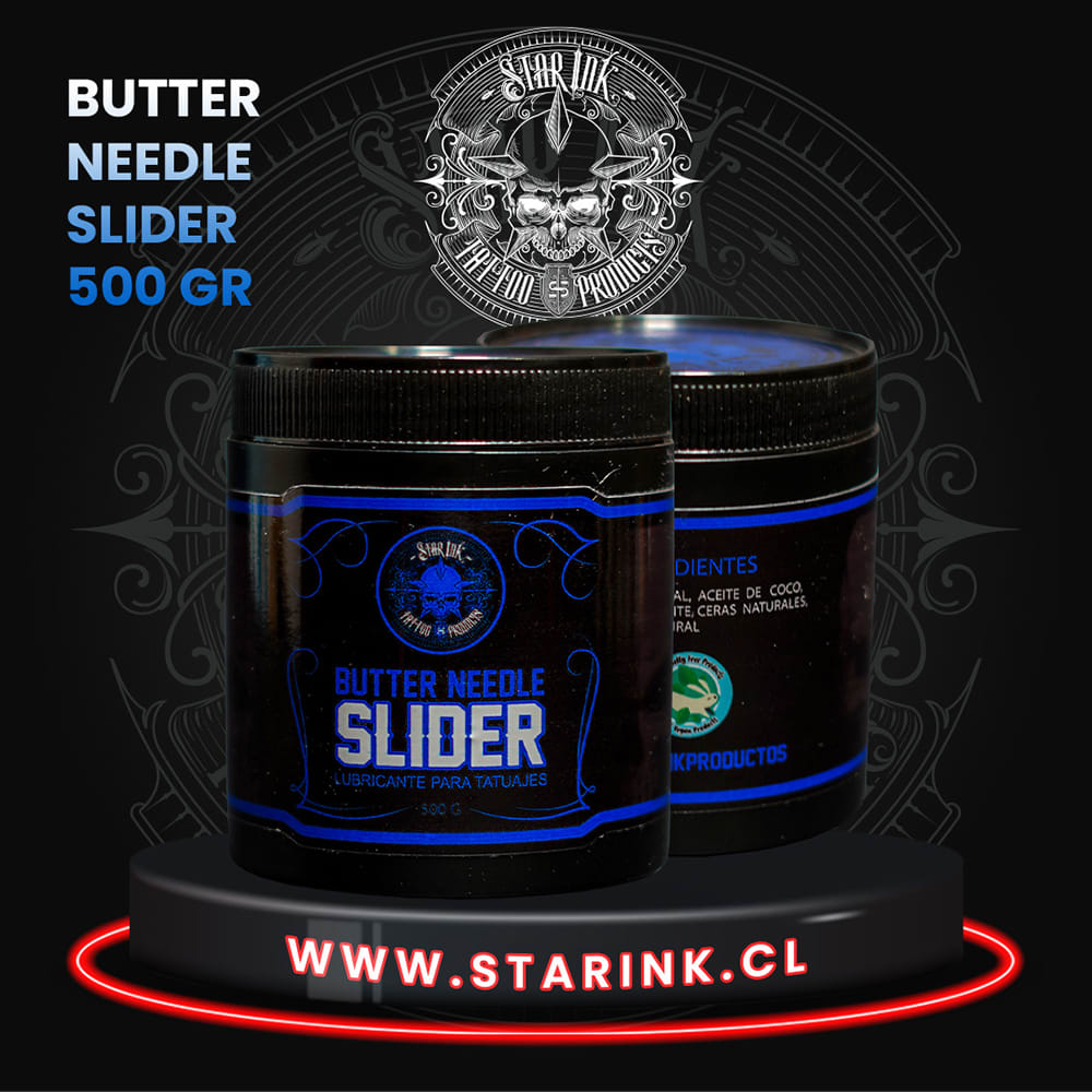 STAR INK BUTTER NEEDLE SLIDER 500GR | Evolution Tattoo Chile