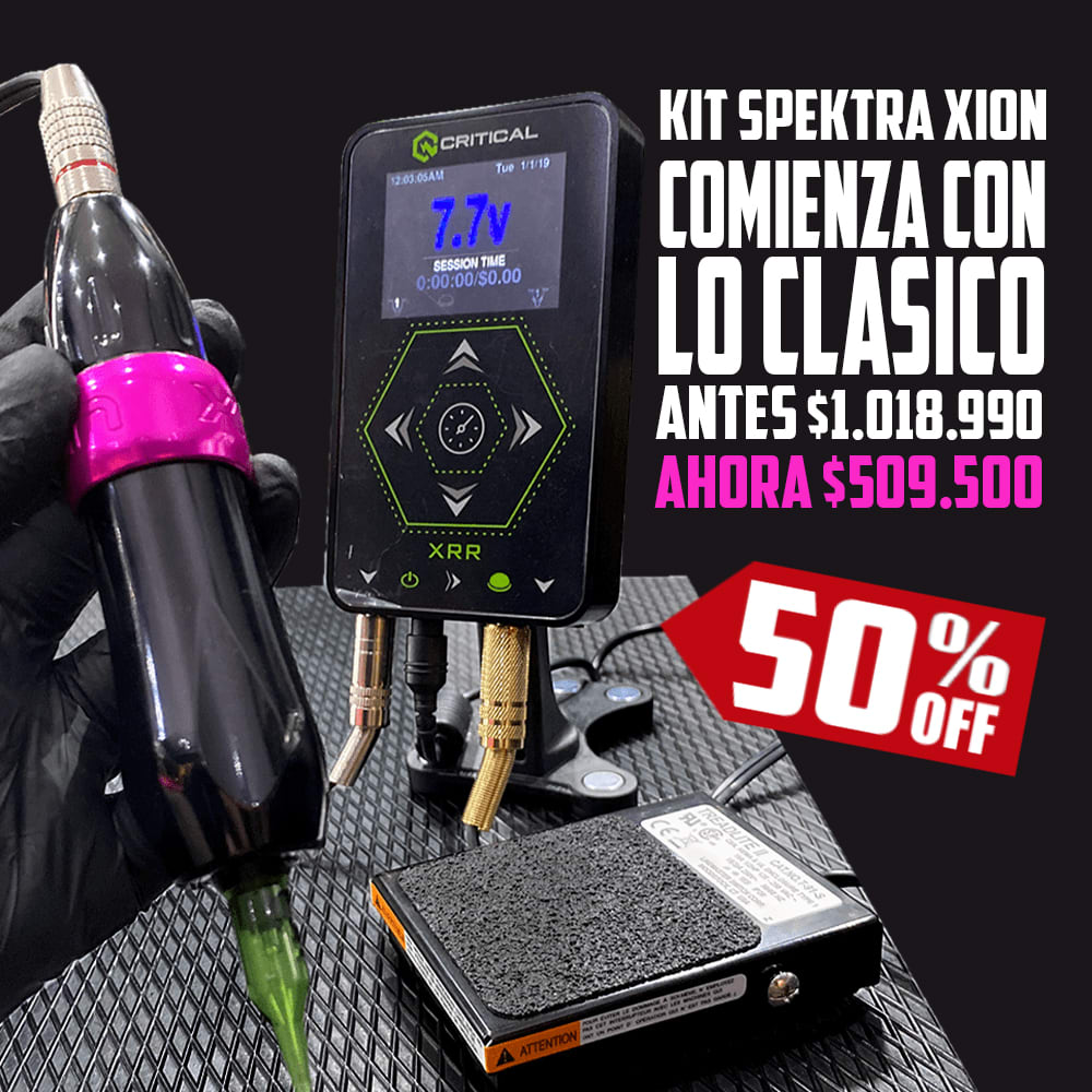 KIT SPEKTRA XION BUBBLEGUM + FUENTE CRITICAL XR-R | EVOLUTION TATTOO SUPPLY