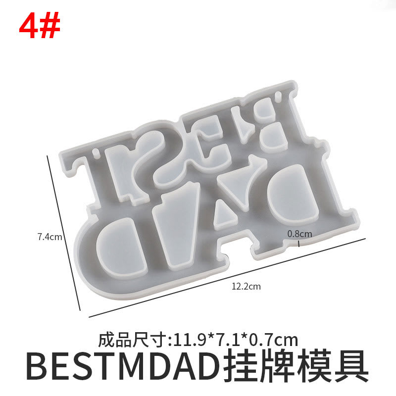 MOLDE DE SILICONA FRASE COLGANTE "BEST DAD" (F235) | PLASTICENTER