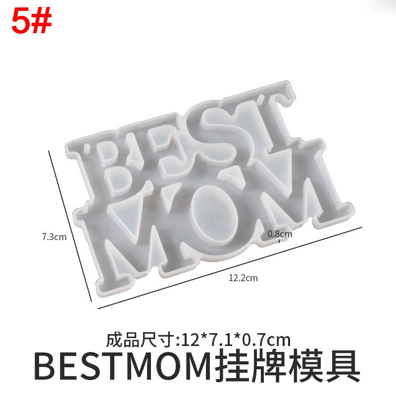 MOLDE DE SILICONA FRASE COLGANTE "BEST MOM" (F236) | PLASTICENTER