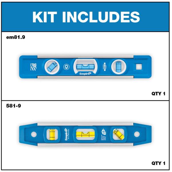 SET 2 NIVELES 9” EMPIRE EM81 9G | TODOTALLER - Insumos Industriales