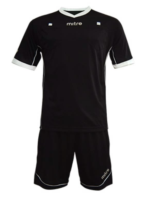UNIFORME DE ARBITRO PROFESIONAL MARCA MITRE COLOR NEGRO | Sportclass