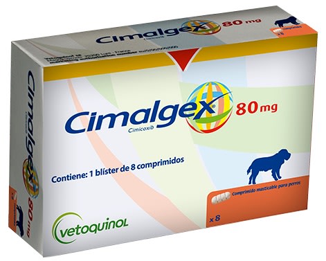 Cimalgex 80 mg 8 comprimidos | FOODYPET ALIMENTOS Y FARMACIA VETERINARIA