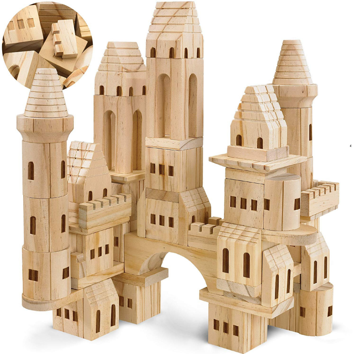 Castillo Bloques De Madera Infantil | Jugueteria Rincón Infantil