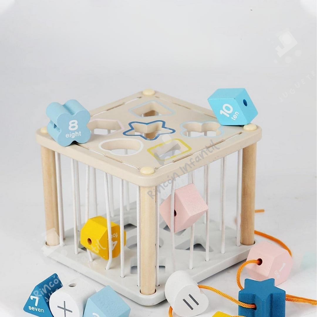 Cubo De Encaje Sensorial Con Elásticos. | Jugueteria Rincón Infantil