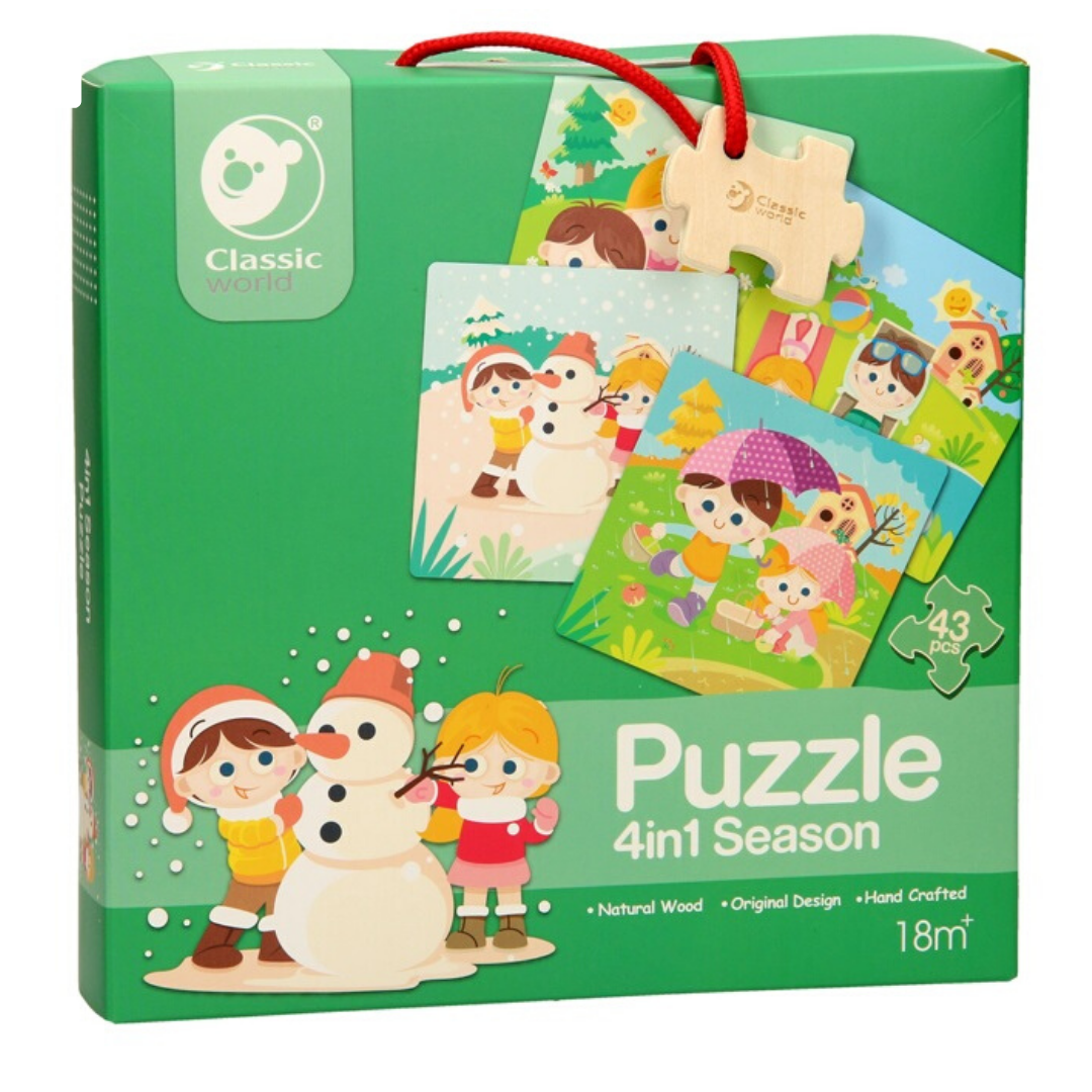Puzzle 4 en 1 Estaciones del año. | Jugueteria Rincón Infantil
