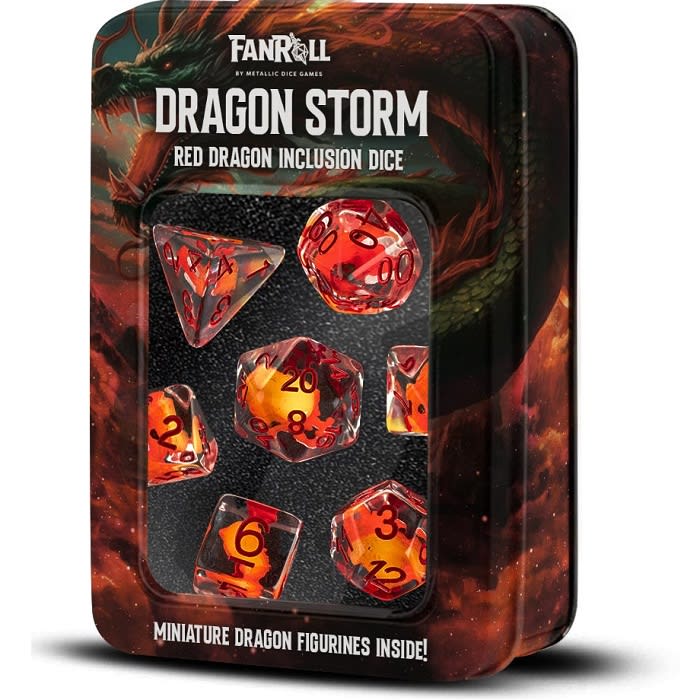 Set D7 Dados: Dragon Storm - Red Dragon | Guild Dreams