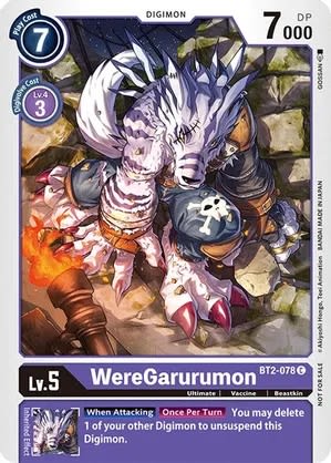 BT2-078 WereGarurumon (Alternate Art) | Guild Dreams