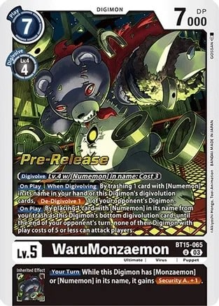 BT15-065 WaruMonzaemon (Pre-Release) | Guild Dreams