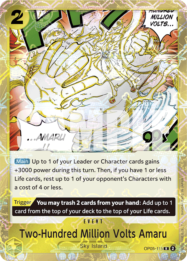 OP05-115 Two-Hundred Million Volts Amaru (Jolly Roger Foil) | Guild Dreams