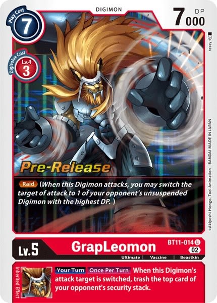 BT11-014 GrapLeomon (Pre-Release) | Guild Dreams