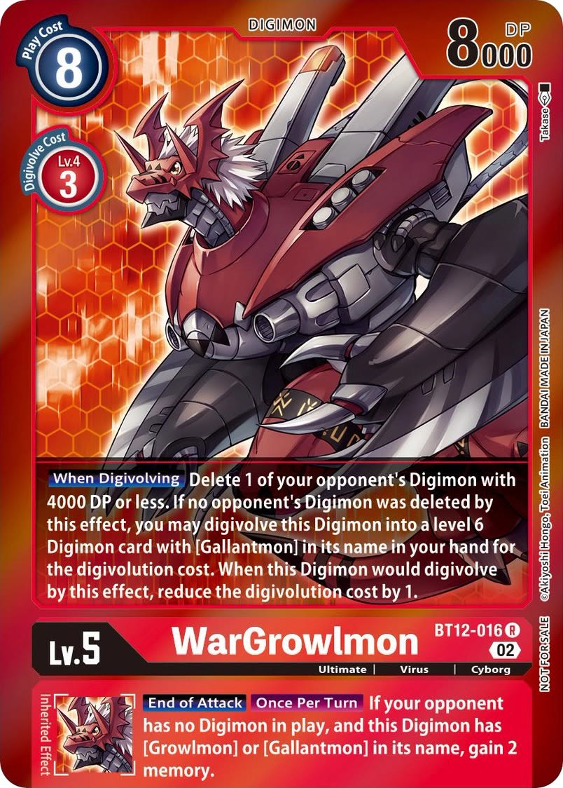 BT12-016 WarGrowlmon (Alternative Art) | Guild Dreams