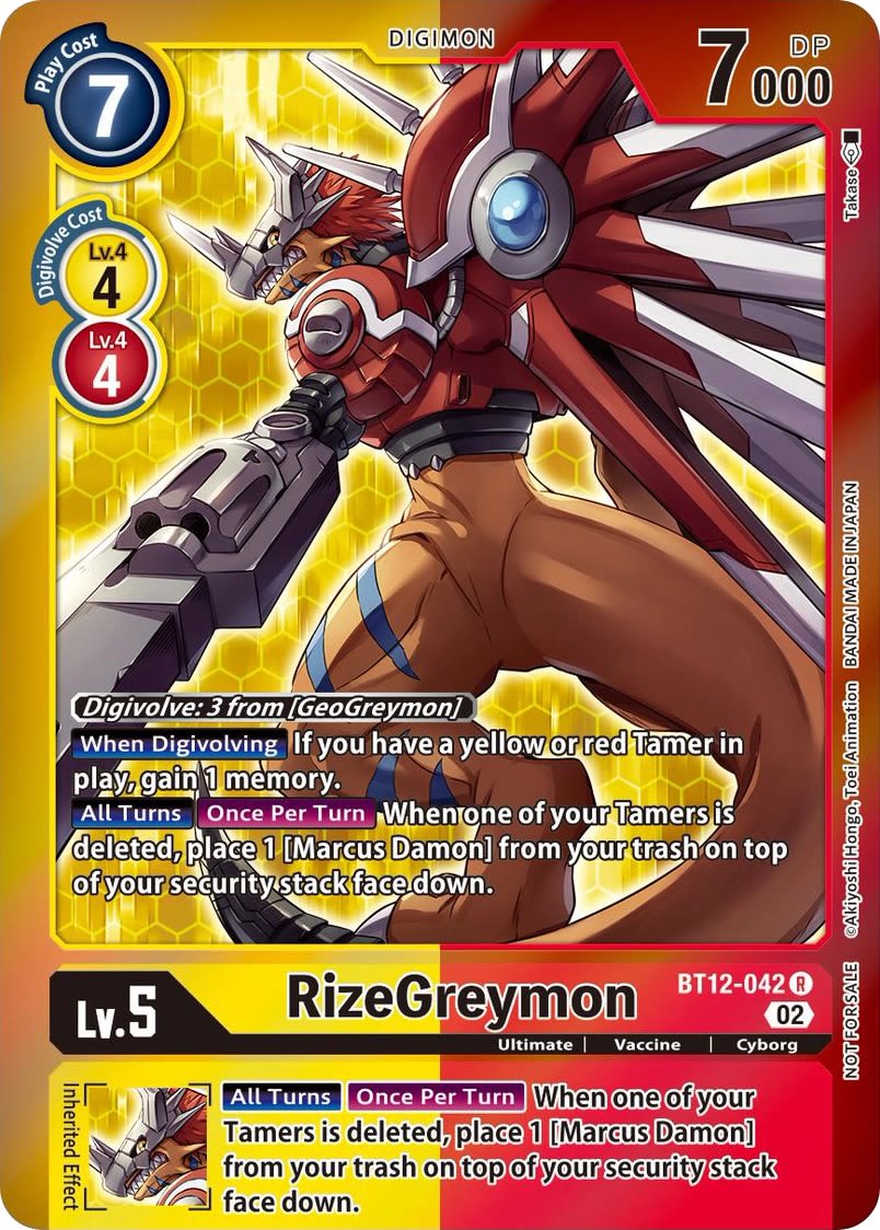 BT12-042 RizeGreymon (Alternative Art) | Guild Dreams